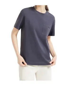 Brunello Cucinelli Shiny Tab Crewneck T-shirt
