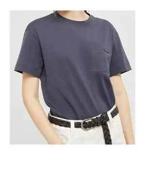 Brunello Cucinelli Shiny Tab Crewneck T-shirt