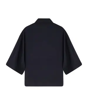 ALYSI Boxy Short-sleeve Top With Pointed Collar