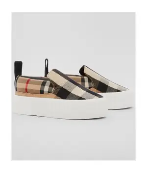 Burberry Check-pattern Slip-on Trainers