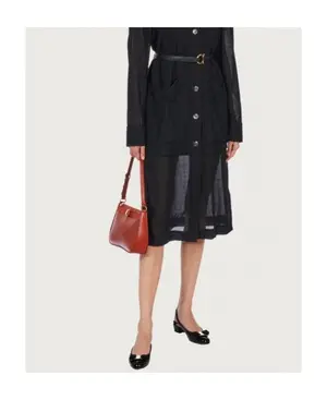FERRAGAMO Vara Bow Calf Leather Shoulder Bag - Brown