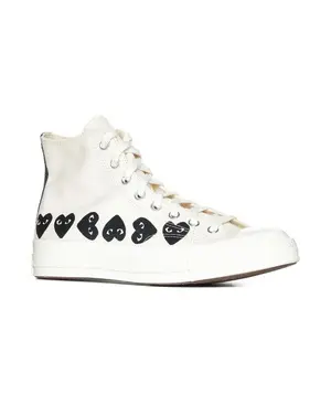 Comme Des Garçons Printed High-top Sneakers