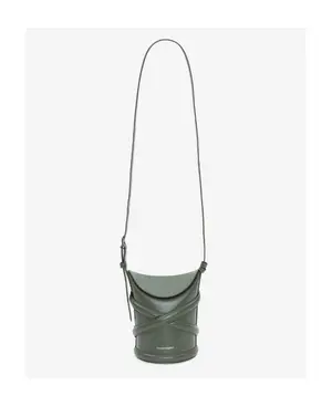 Alexander McQueen Leather Logo-print Bag - Green