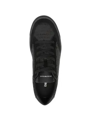 Emporio Armani Logo Print Lace-up Sneakers