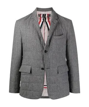 Thom Browne Padded Jacket With Rwb Stripes