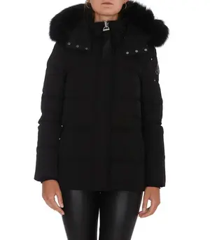 Moose Knuckles Puffer Jacket With Fur Trimmed Hood