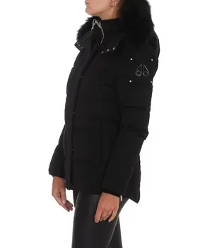 Moose Knuckles Puffer Jacket With Fur Trimmed Hood