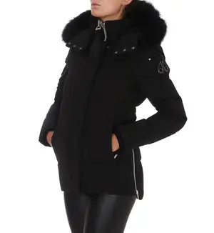 Moose Knuckles Puffer Jacket With Fur Trimmed Hood