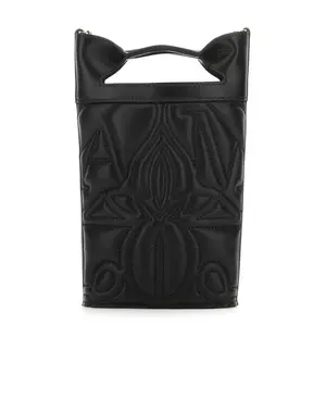 Alexander McQueen Logo Printed Bucket Bag