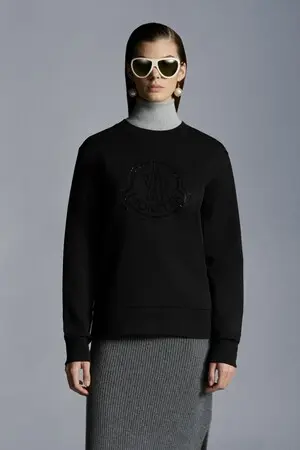 Moncler Embellished Logo Crewneck Sweatshirt