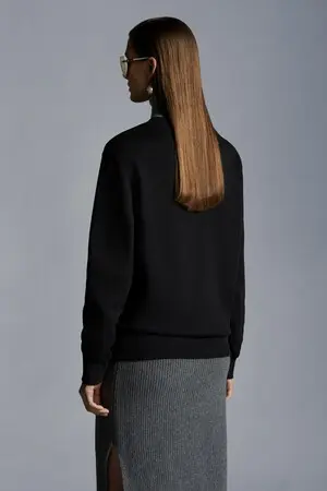 Moncler Embellished Logo Crewneck Sweatshirt