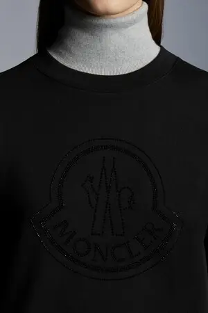 Moncler Embellished Logo Crewneck Sweatshirt