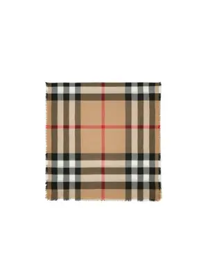 Burberry Checked Fringed-edge Scarf