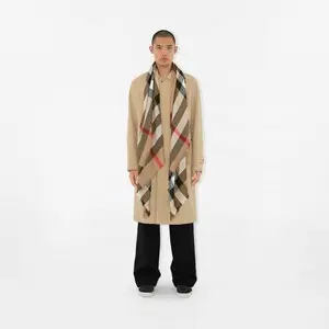 Burberry Checked Fringed-edge Scarf