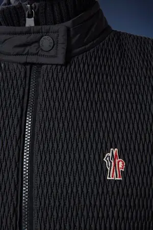 Moncler Wool Zip-up Cardigan - Black