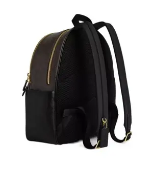 COACH Court Backpack In Signature Canvas - Opal/walnut/black