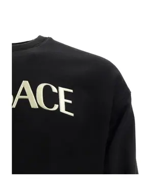 Versace Logo Embroidered Crewneck Sweatshirt