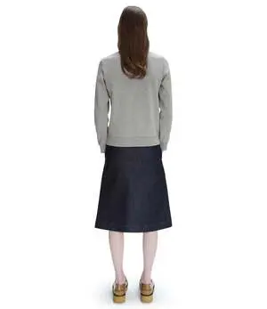 A.p.c. Flocked Logo Organic Cotton Sweatshirt