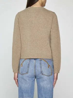 Tory Burch Logo Button Wool Cardigan