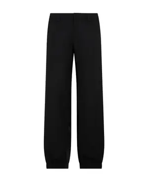 Prada Logo Plaque Straight-leg Trousers