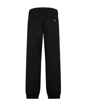Prada Logo Plaque Straight-leg Trousers