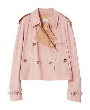 Burberry Gabardine Cropped Trench Coat