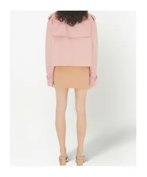 Burberry Gabardine Cropped Trench Coat