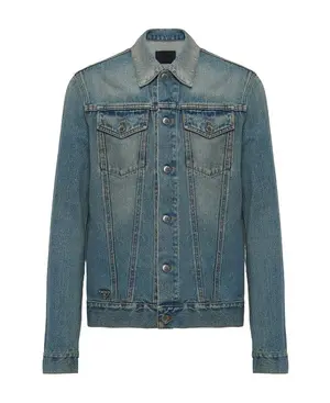 Prada Distressed Denim Trucker Jacket