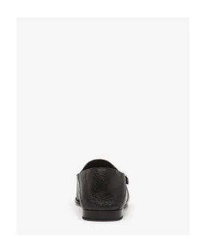 Fendi Leather Loafers With Palladium-plated Hardware - Black