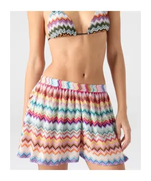 Missoni Pixelated Zigzag Motif Shorts - Multicoloured