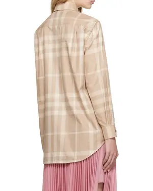 Burberry Classic Collar Checked Cotton Twill Shirt