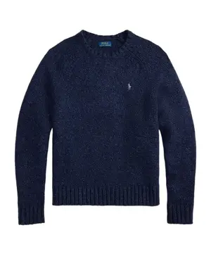 Polo Ralph Lauren Logo Embroidered Crew Neck Jumper - Navy