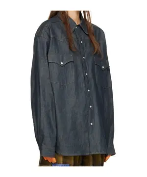 MAISON MARGIELA Flap Chest-pocketed Buttoned Denim Shirt