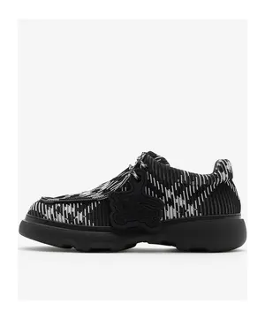Burberry Checked Lace-up Derby Shoes