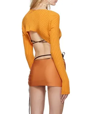 Jacquemus Cropped Cardigan With Logo Embellishment