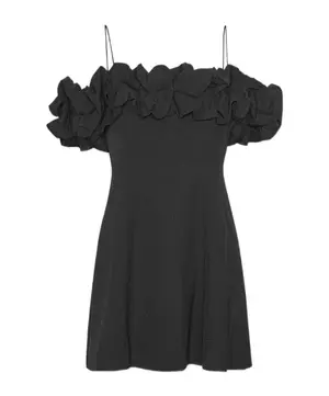 ROTATE BY BIRGER CHRISTENSEN ROTATE Crepe Ruffled Mini Dress