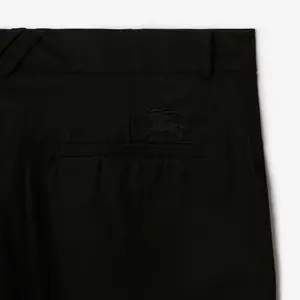 Burberry Oversized Cotton Trousers With Equestrian Knight Embroidery
