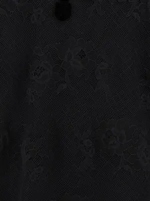 Prada Embroidered Lace And Poplin Mini Dress - Black