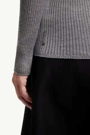 Moncler Ribbed Long-sleeve Polo Shirt