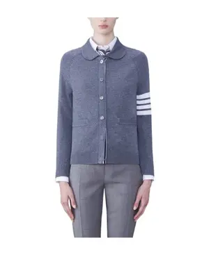 Thom Browne 4-bar Stripe Buttoned Cardigan