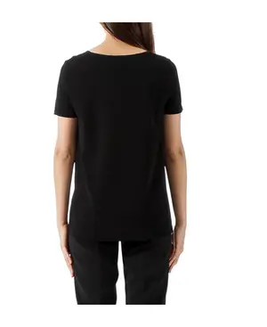 Max Mara Short Sleeve T-shirt With Crossed Front Detail