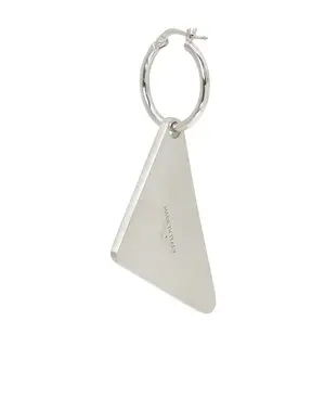 Prada Triangle Logo Hoop Earrings