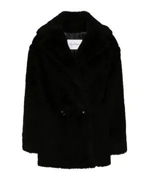 Max Mara Olga Double-breasted Coat - Black