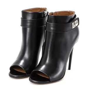 Givenchy Open-toe Stiletto Ankle Boots With Side Zipper
