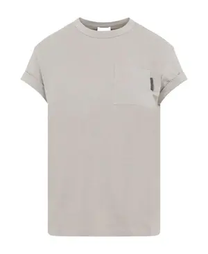 Brunello Cucinelli Shiny Tab T-shirt