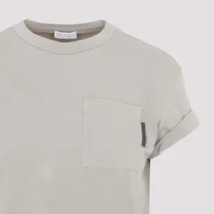 Brunello Cucinelli Shiny Tab T-shirt