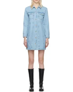 A.p.c. Long-sleeved Denim Shirt Dress