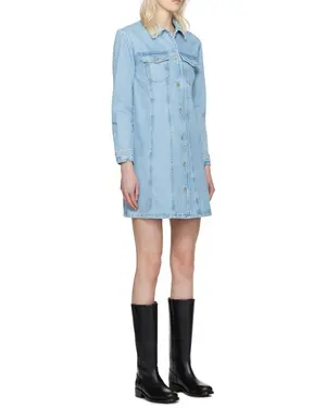 A.p.c. Long-sleeved Denim Shirt Dress