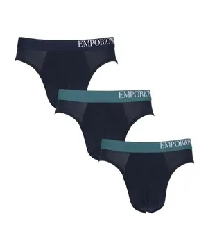 Emporio Armani Elastic Waist Briefs Pants 2-piece Set - Black