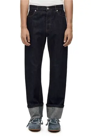 Loewe Fisherman Turn-up Jeans In Denim